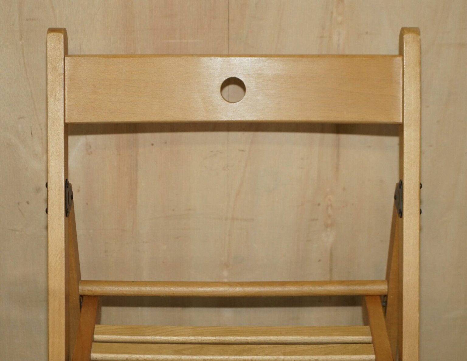 SUITE OF SIX VINTAGE STYLE FOLDING STEAMER DINING CHAIRS GREAT LOOK AND ...